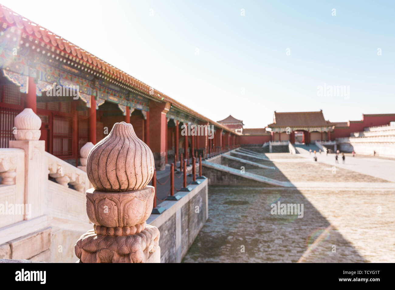 Imperial Palace Plaza, Chinese white jade stone column Stock Photo - Alamy