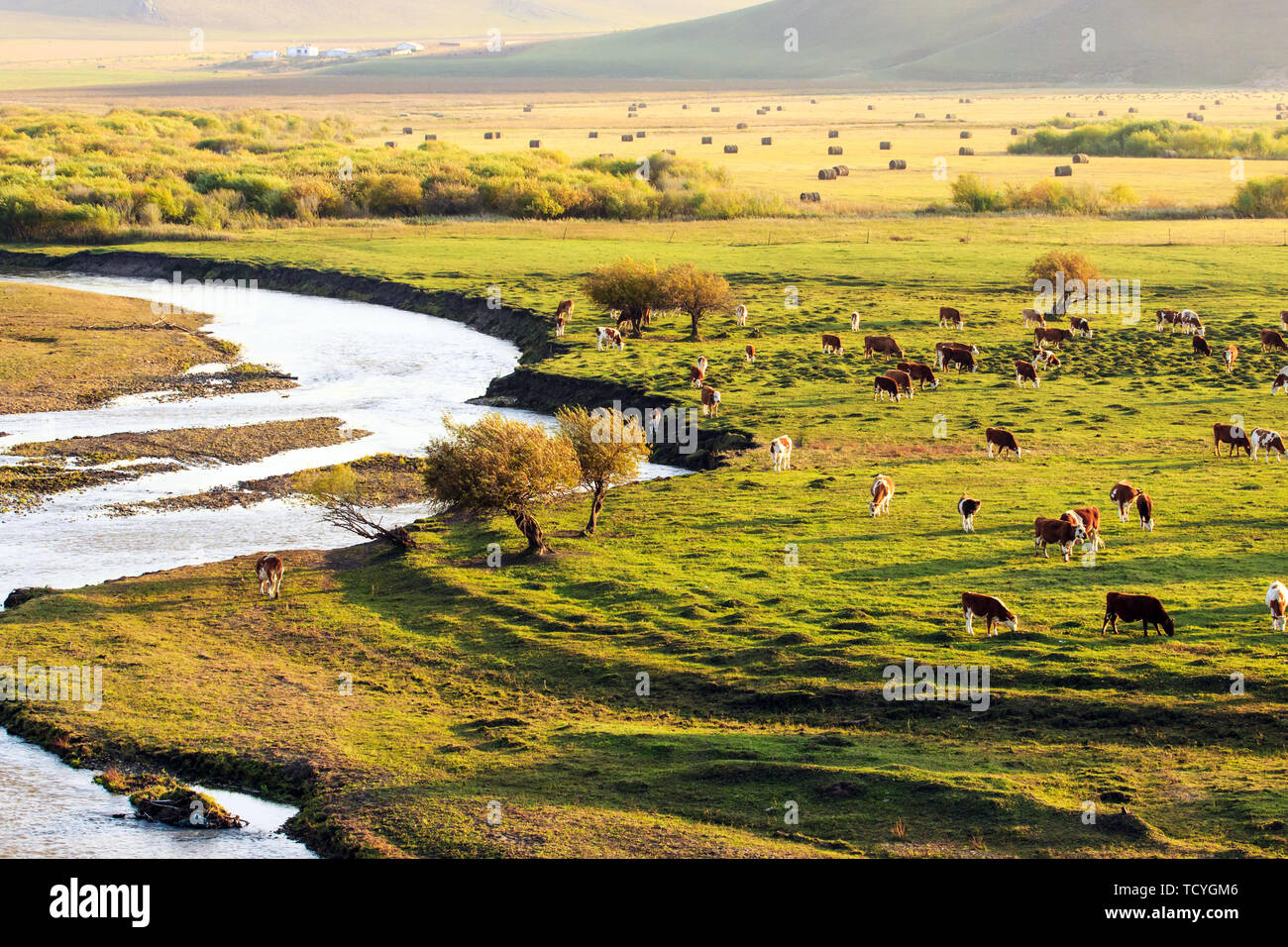 Ranch on the prairie Stock Photo - Alamy