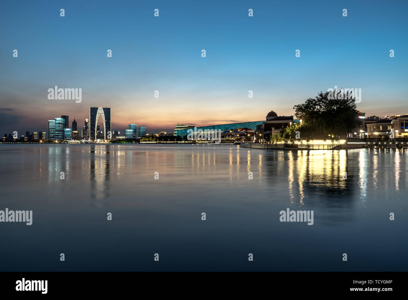 Suzhou jinji lake and oriental gate hi-res stock photography and images ...