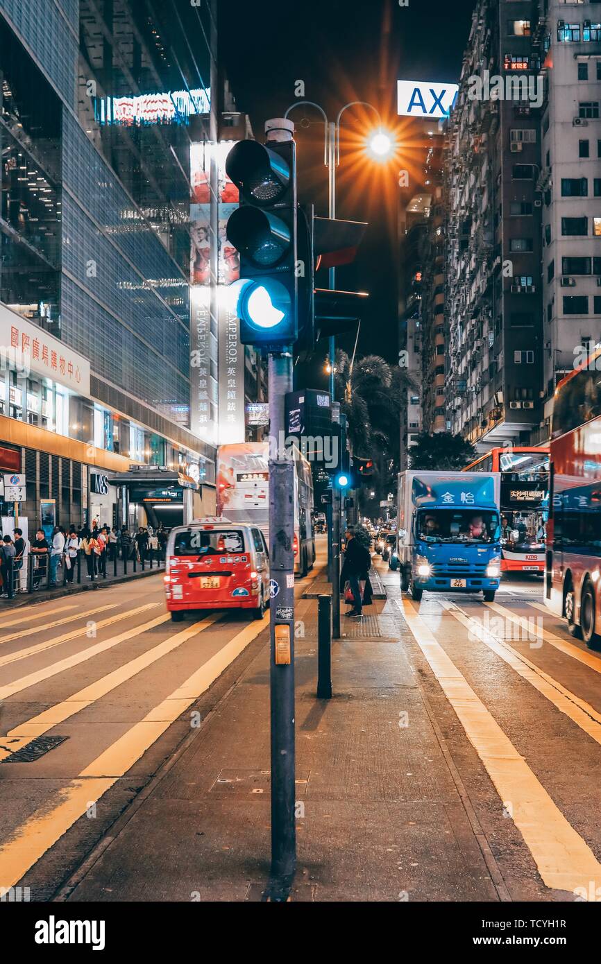 City night view simple scenery Stock Photo - Alamy