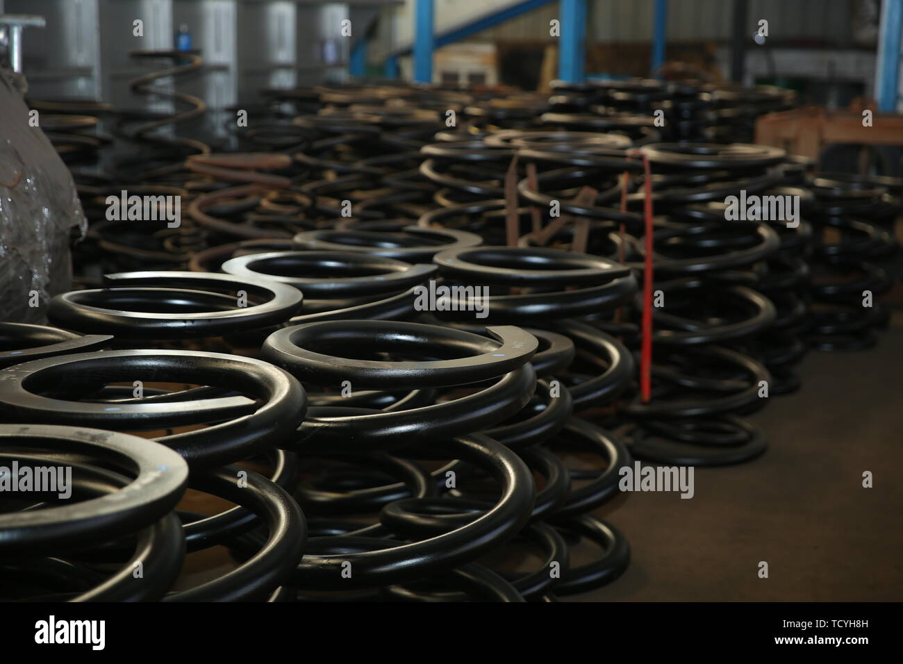 Spring machining workshop Stock Photo - Alamy