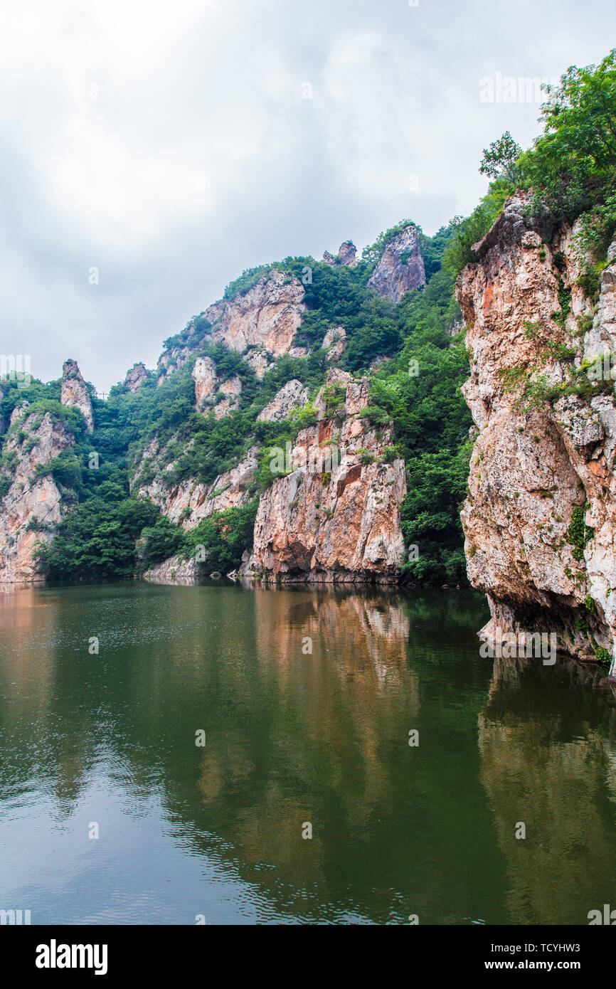 Landscape scenery of Bingyugou, Dalian, Xiao Guilin Stock Photo - Alamy