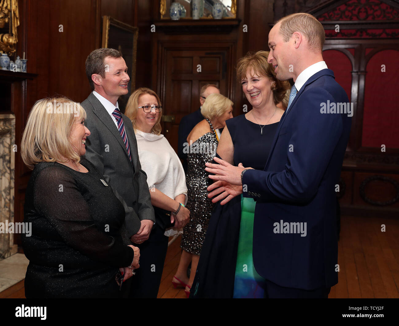 The Duke of Cambridge speaks with Ian Browell and Jo Browell, whose ...