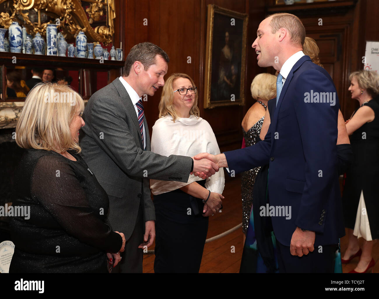 The Duke of Cambridge speaks with Ian Browell and Jo Browell, whose ...