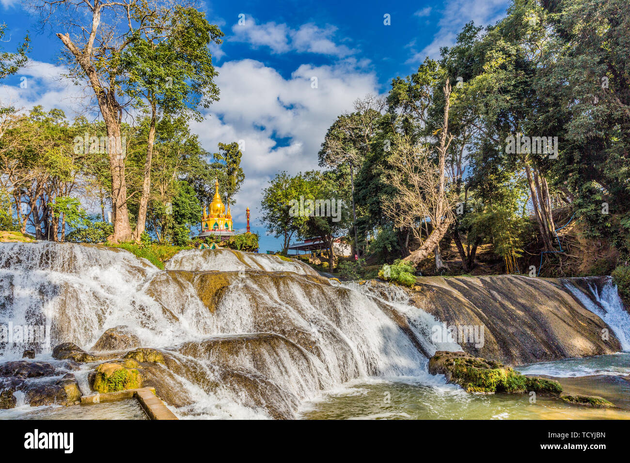 Pwe Gauk Waterfall Pyin Oo Lwin Mandalay state Myanmar (Burma Stock ...