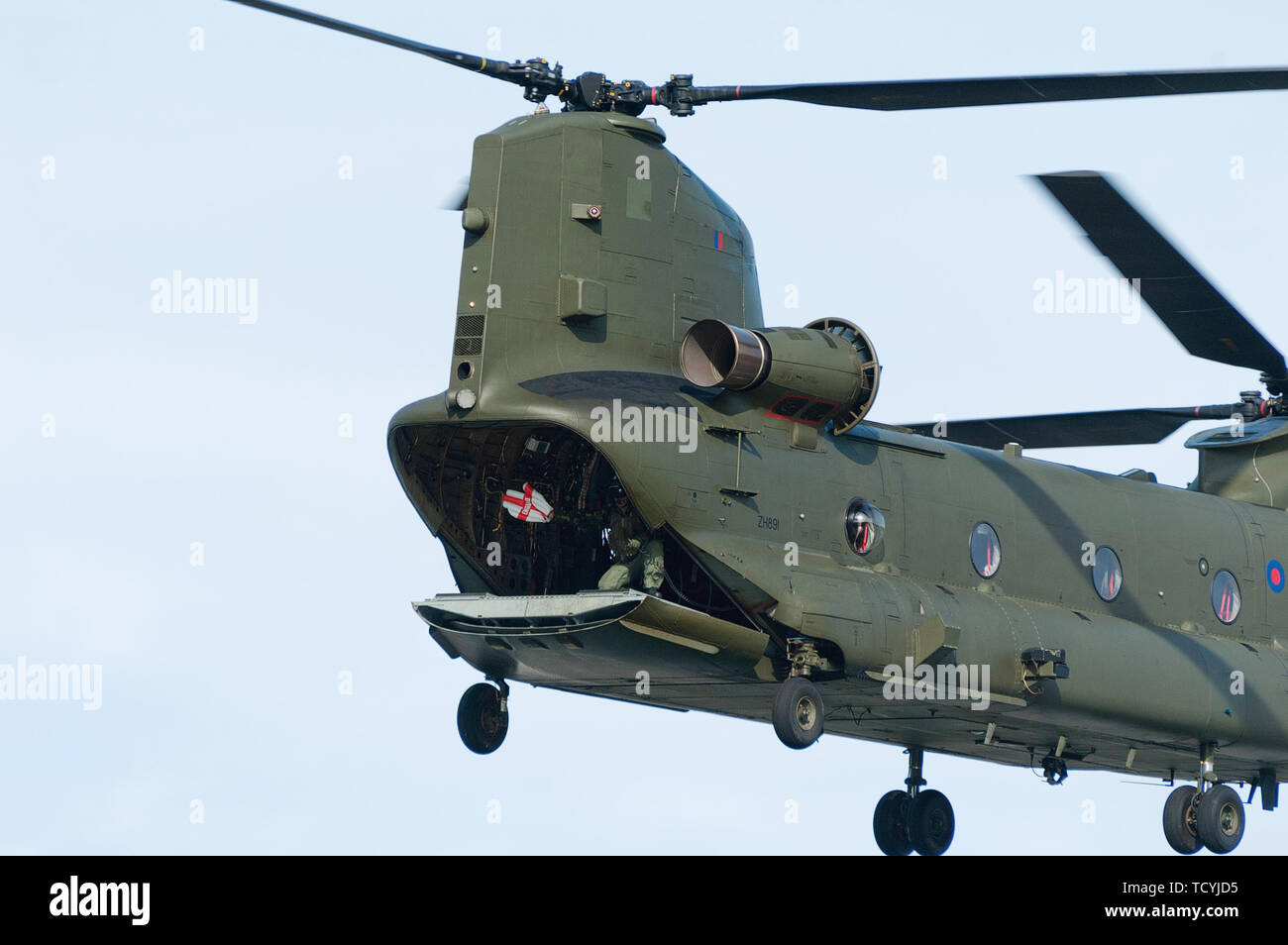 Boeing Chinook helicopter flying at Navy Day in Dartmouth 2007 Stock ...