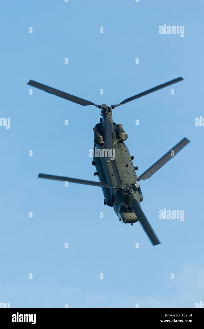 Boeing Chinook helicopter flying at Navy Day in Dartmouth 2007 Stock ...