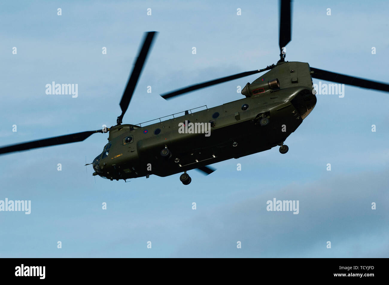 Boeing Chinook helicopter flying at Navy Day in Dartmouth 2007 Stock ...