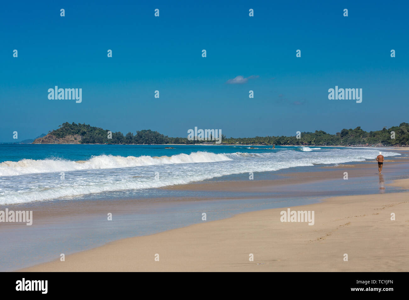 Ngapali Beach near Thandwe at Rakhine state in Myanmar (Burma Stock ...