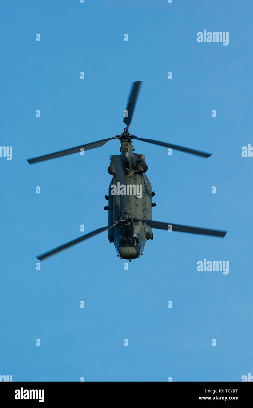 Boeing Chinook helicopter flying at Navy Day in Dartmouth 2007 Stock ...