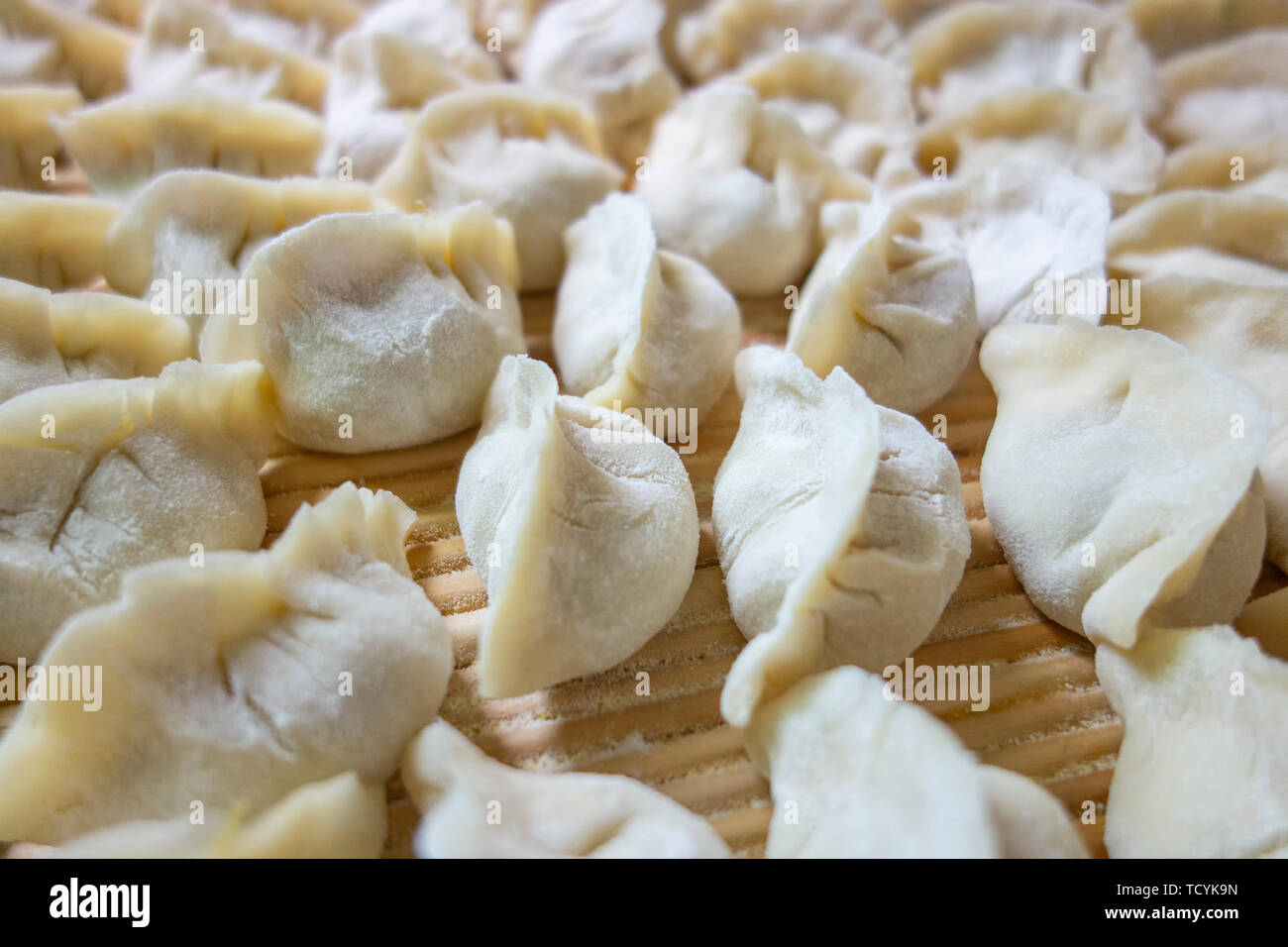 A neat arrangement of traditional gourmet dumplings Stock Photo - Alamy