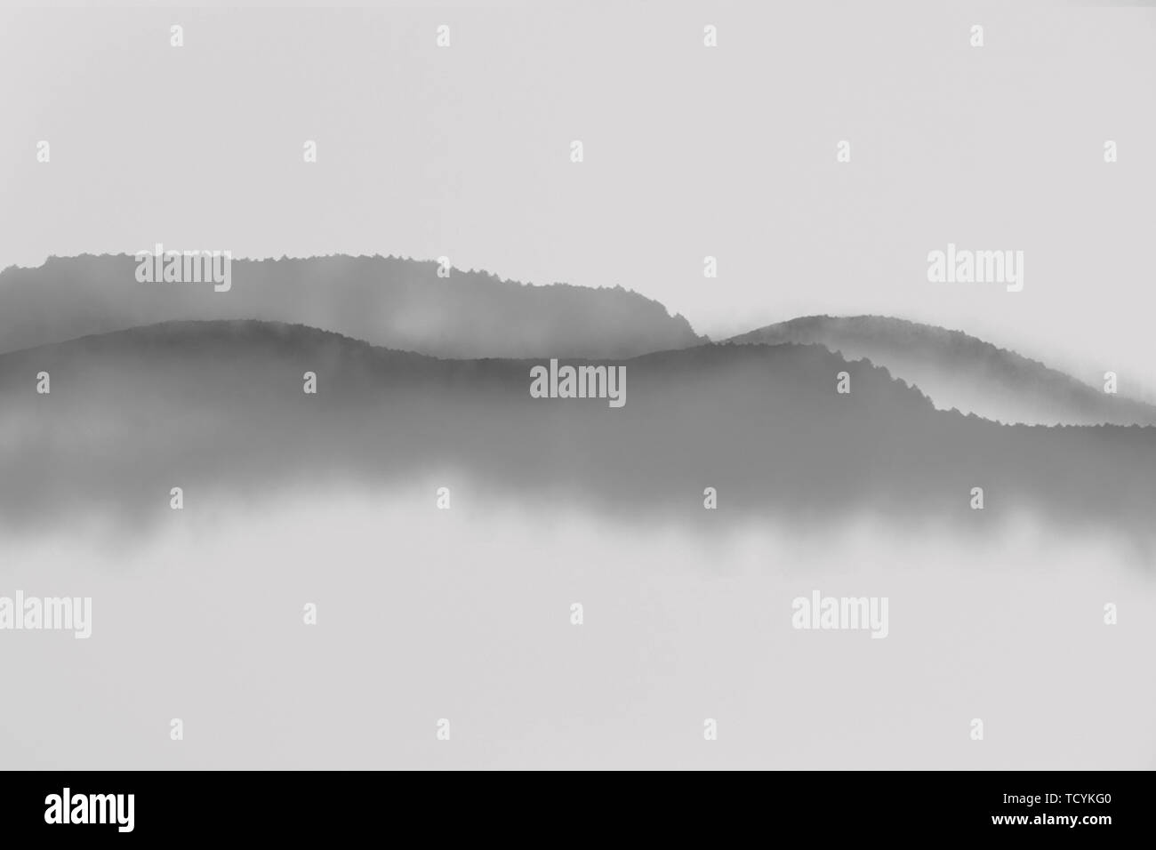 Chinese wind, ink landscape painting Stock Photo - Alamy