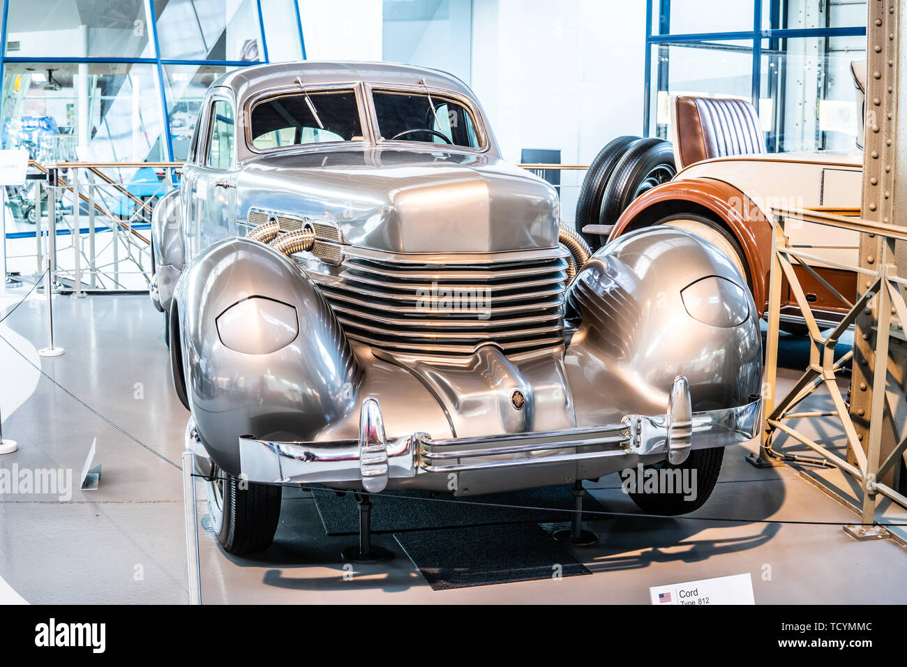 Brussels, Belgium, Jan 20, 2019: vintage silver Cord Type 812 1937 ...
