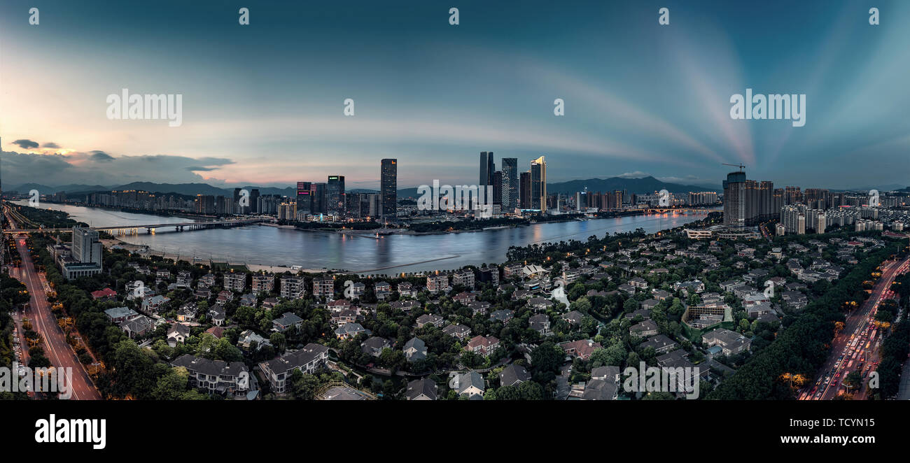 On both sides of the Minjiang River, the most high-end residential and ...