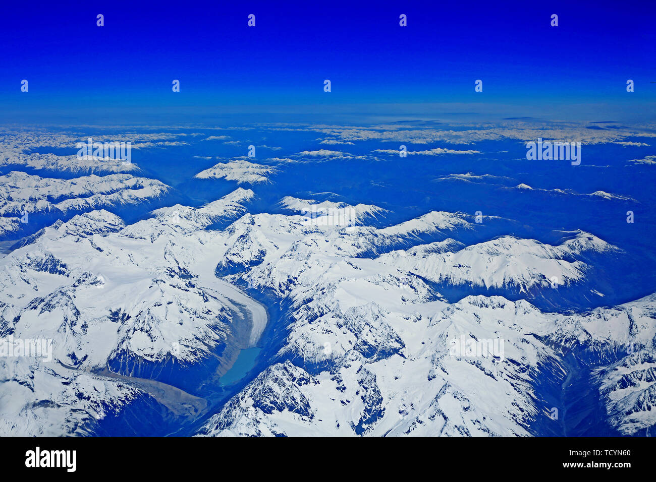 Aerial photography of the snowy plateau Stock Photo - Alamy