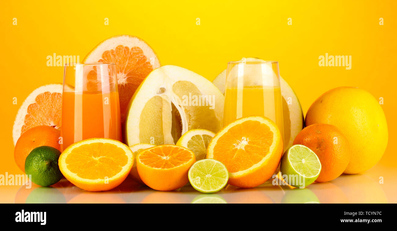 Lots ripe citrus isolated on white Stock Photo - Alamy