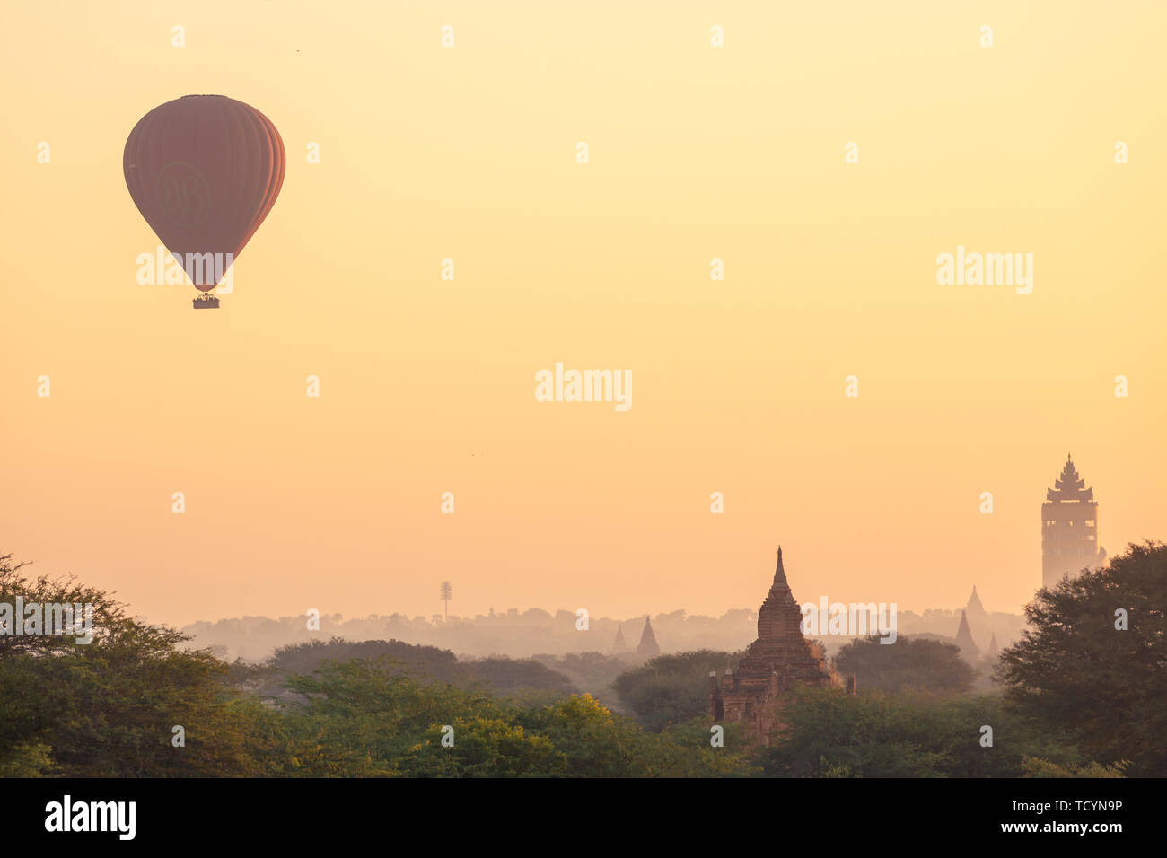 Sunrise in Pagan, Myanmar Stock Photo - Alamy