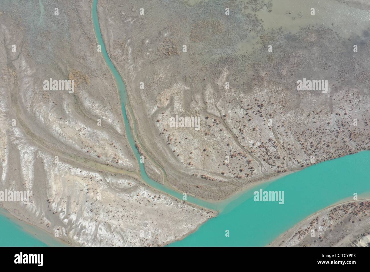 Aerial shot river Stock Photo - Alamy