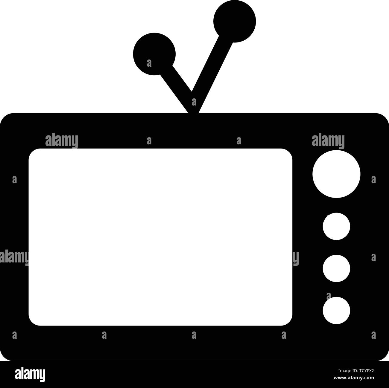 Tv symbol cartoon Black and White Stock Photos & Images - Alamy