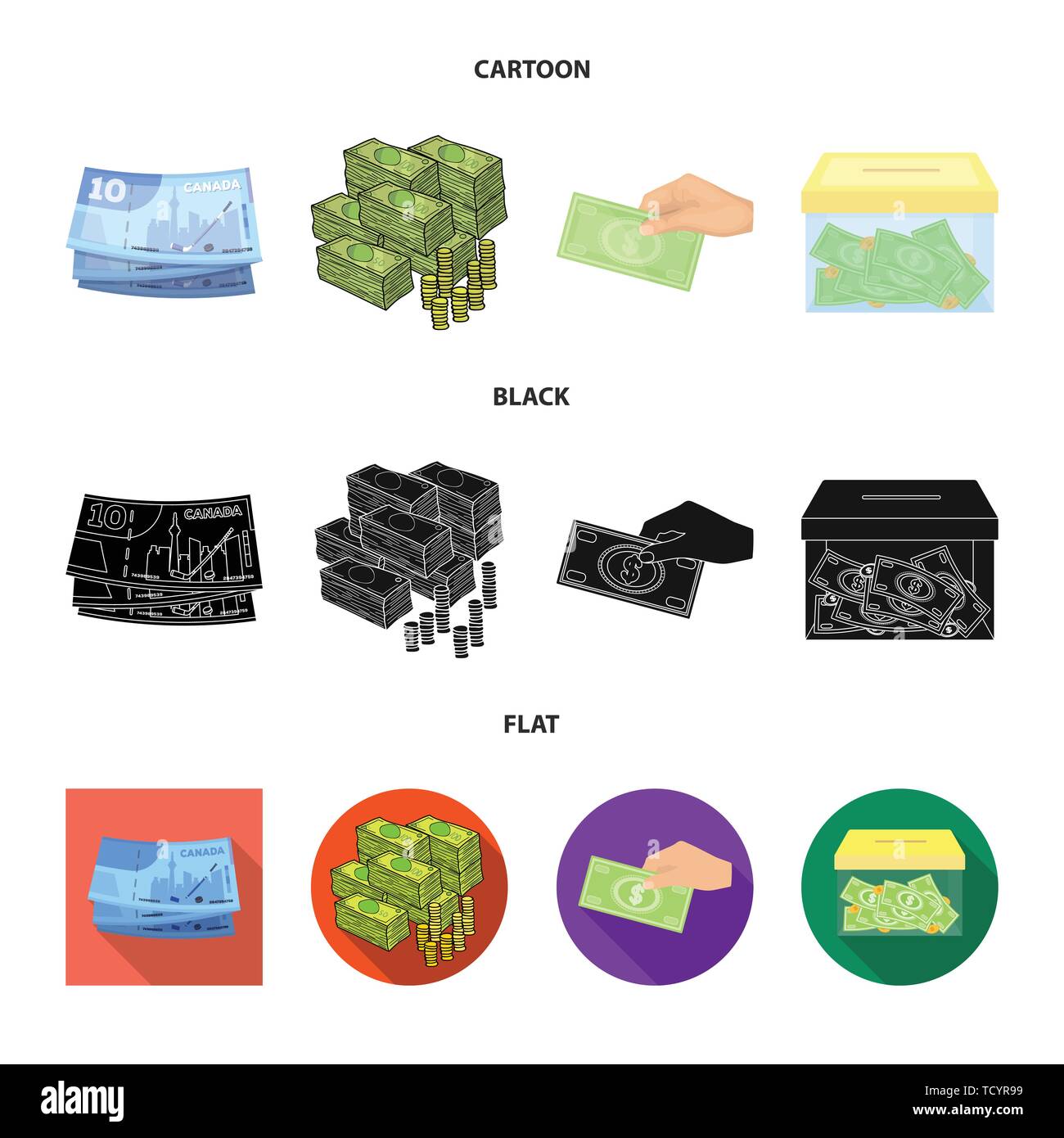 Canada currency icon vector vectors hi-res stock photography and images ...