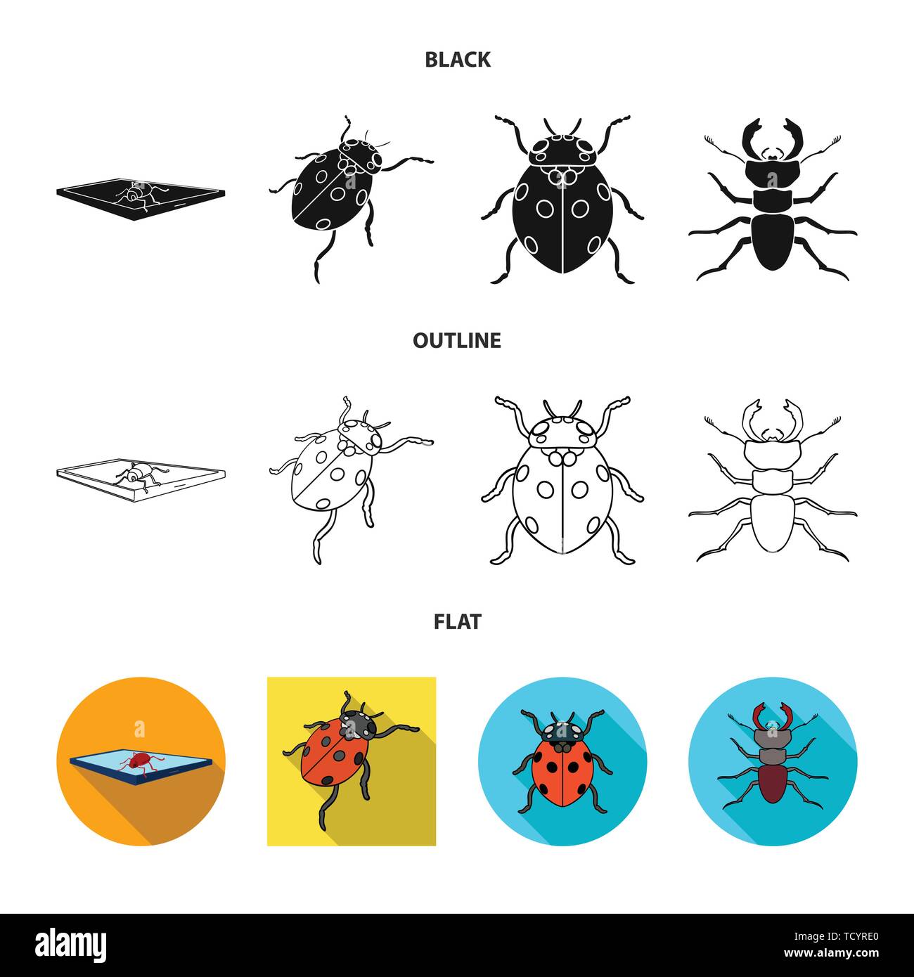 horn,ladybug,cockroach,pest,bug,insect,beetle,animal,halloween,drawn ...
