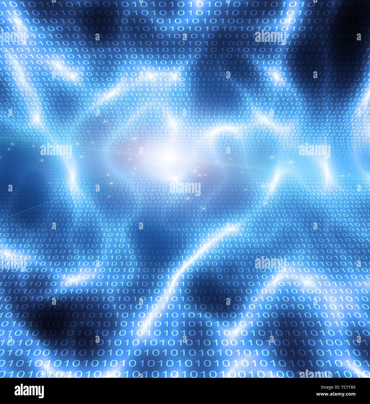 Background with binary code and light fluctuations Stock Photo - Alamy