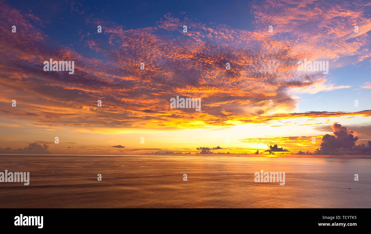 Sky background material blue sky sunset Stock Photo - Alamy