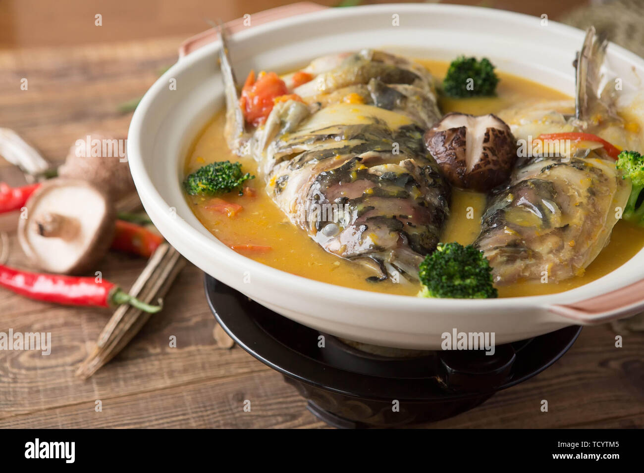 Stewed fish head Stock Photo - Alamy