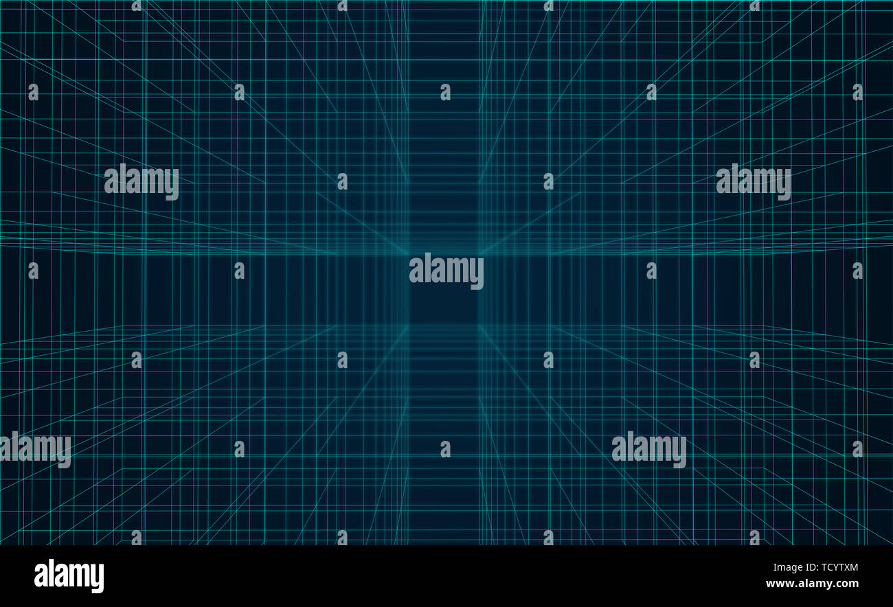 Interconnected dot wire material with a sense of technology. Big data ...