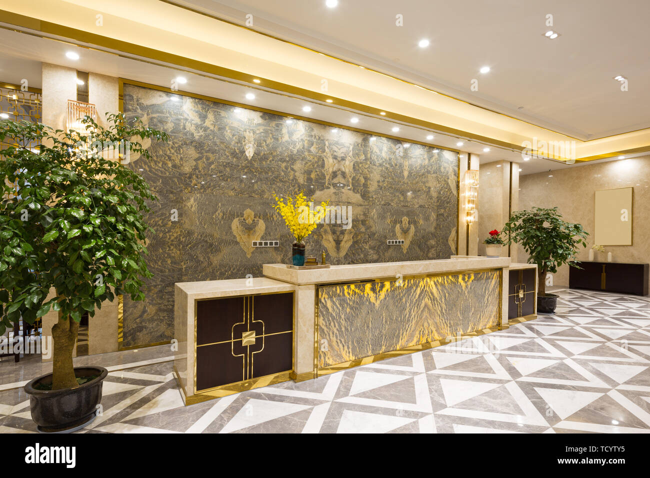 Interior of modern hall Stock Photo - Alamy