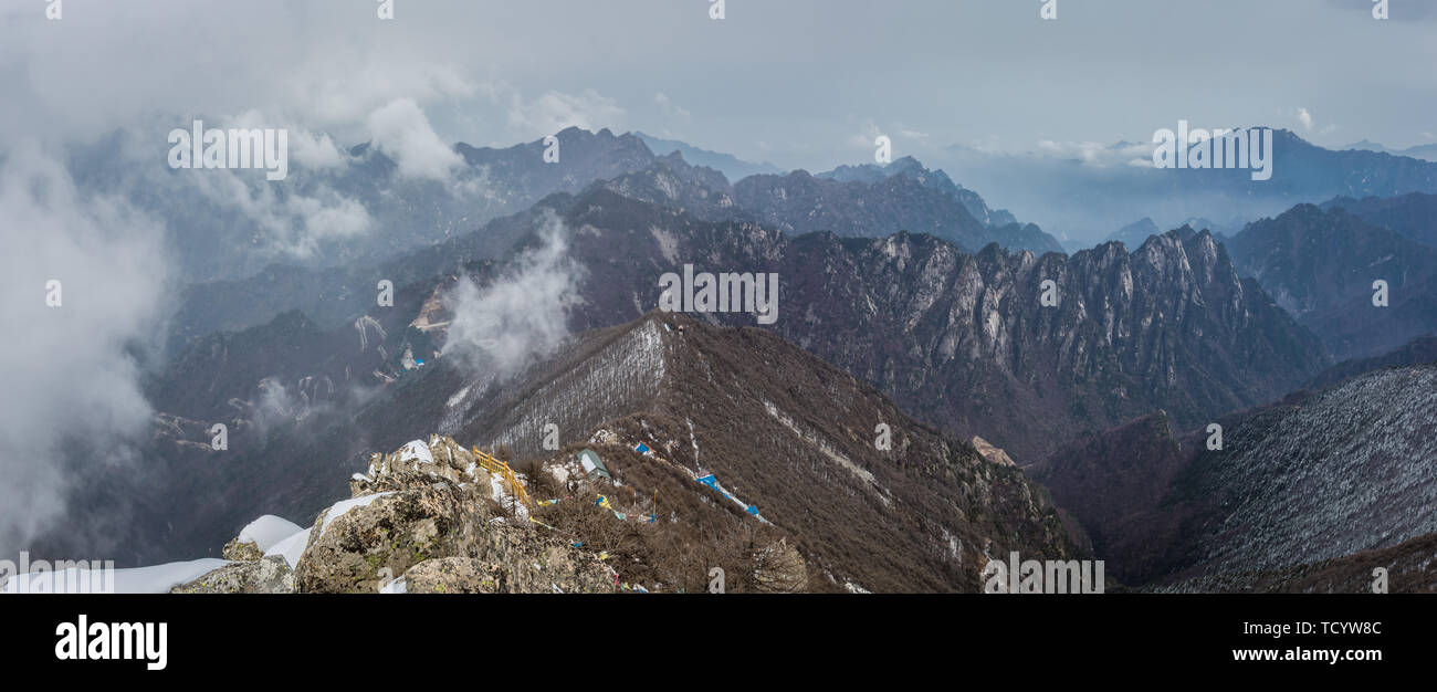 Shaanxi Qinling Main Peak Taibai Mountain North-South Boundary Ridge ...