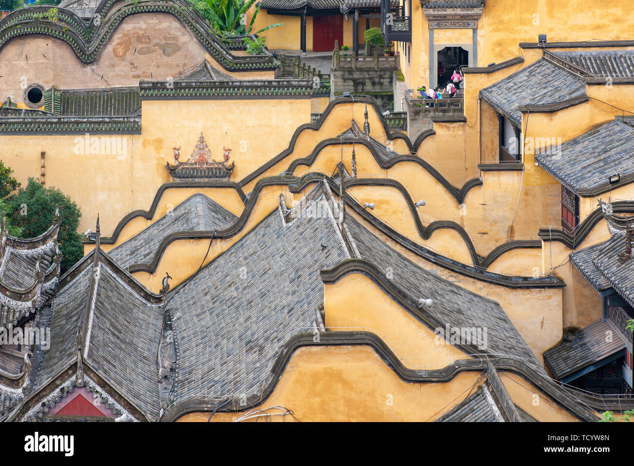 Chongqing,China - June 12,2018 - HuGuang HuiGuan assembly hall aerial ...