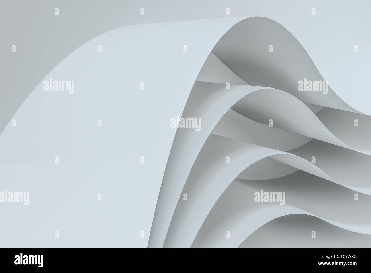 Three-dimensional rendering, paper curved line background Stock Photo ...