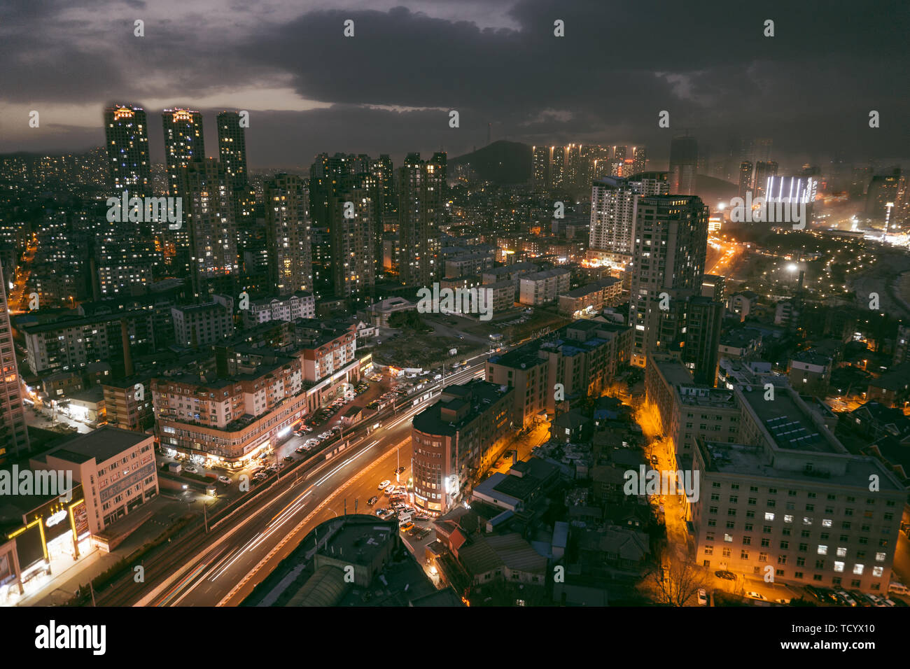 City dalian scenery and night scenery architecture hi-res stock ...