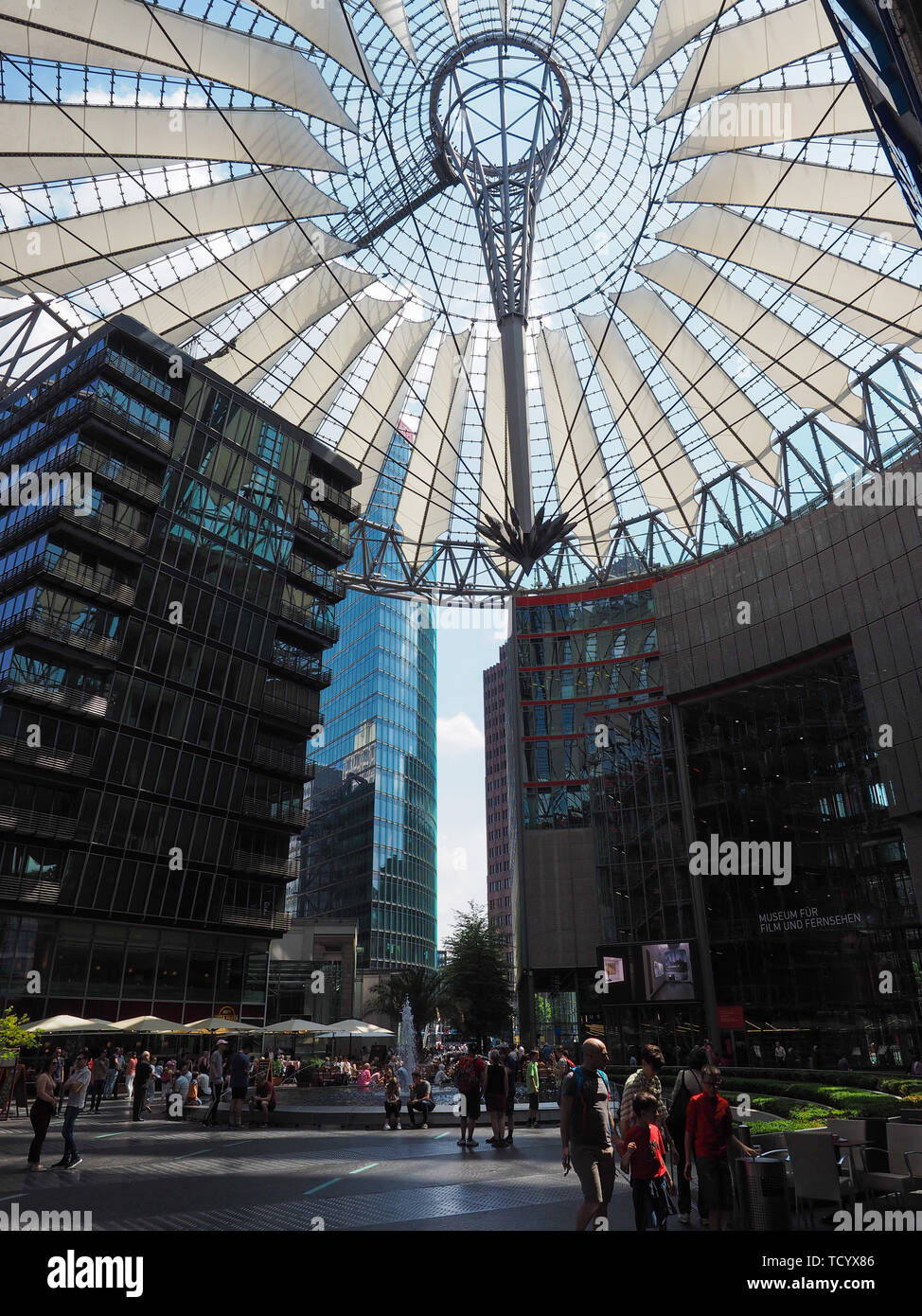 BERLIN, GERMANY - CIRCA JUNE 2019: Sony Center in Potsdamer Platz ...