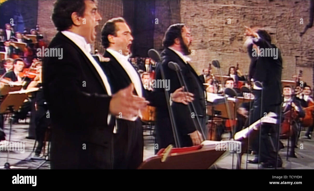 PAVAROTTI, The Three Tenors, from left: Placido Domingo, Jose Carreras ...