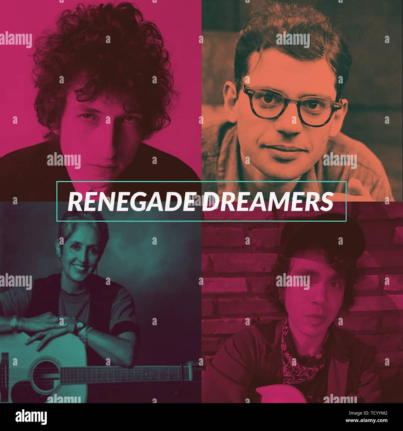 RENEGADE DREAMERS, US poster, clockwise from top left: Bob Dylan, Allen ...
