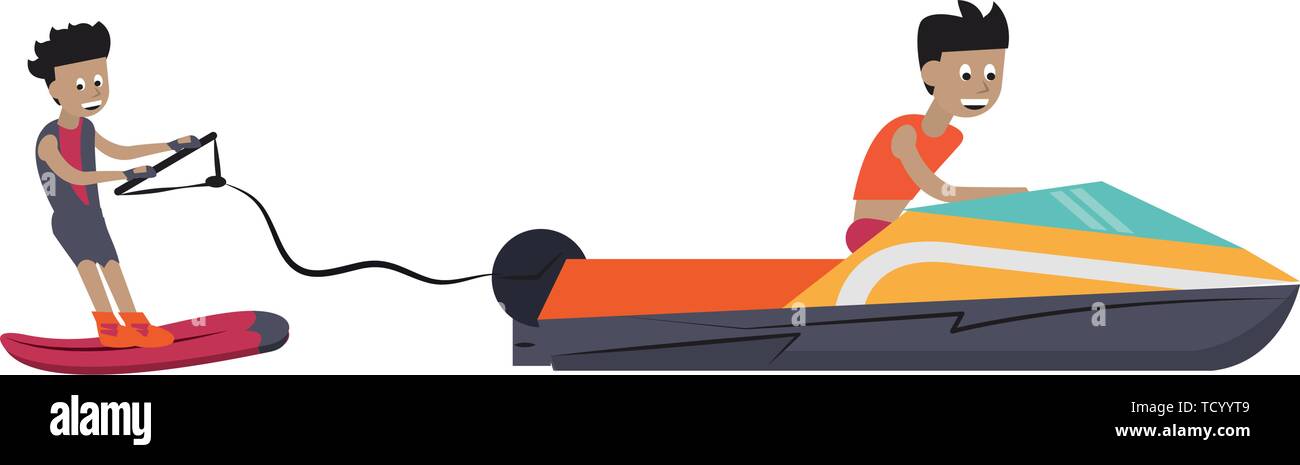 Wakeboarding extreme sport cartoons Stock Vector Image & Art - Alamy