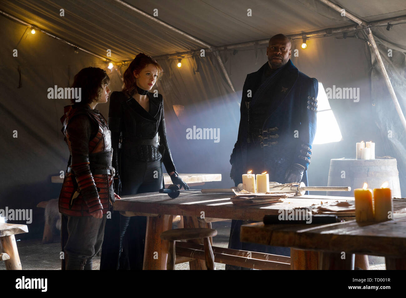 INTO THE BADLANDS, from left: Ally Ioannides, Emily Beecham, Sherman ...