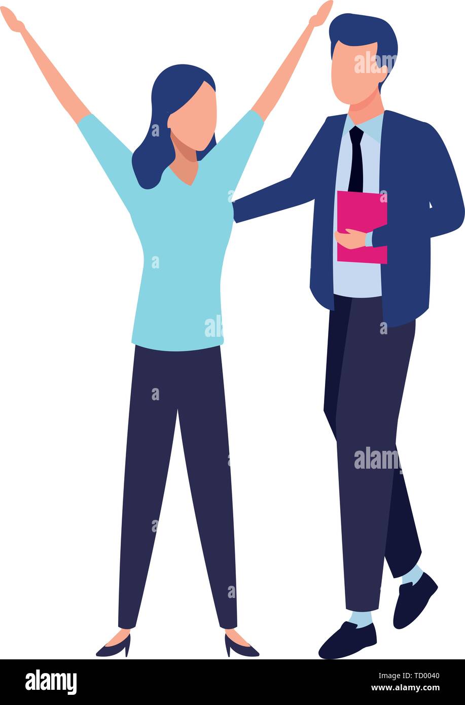 Portrait business partners Stock Vector Images - Alamy