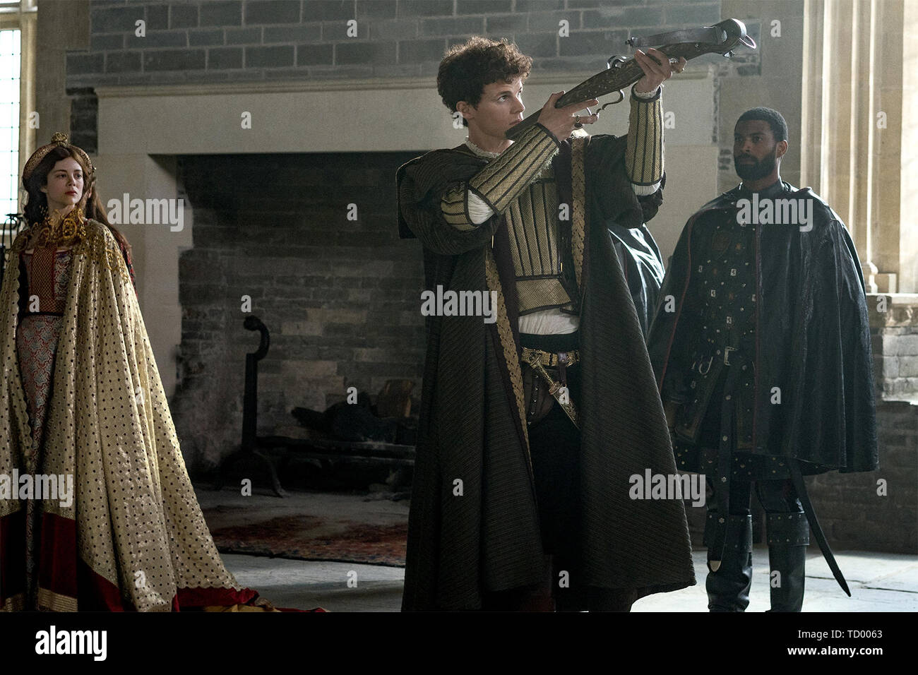 THE SPANISH PRINCESS, from left: Charlotte Hope, Ruairi O'Connor, Aaron ...