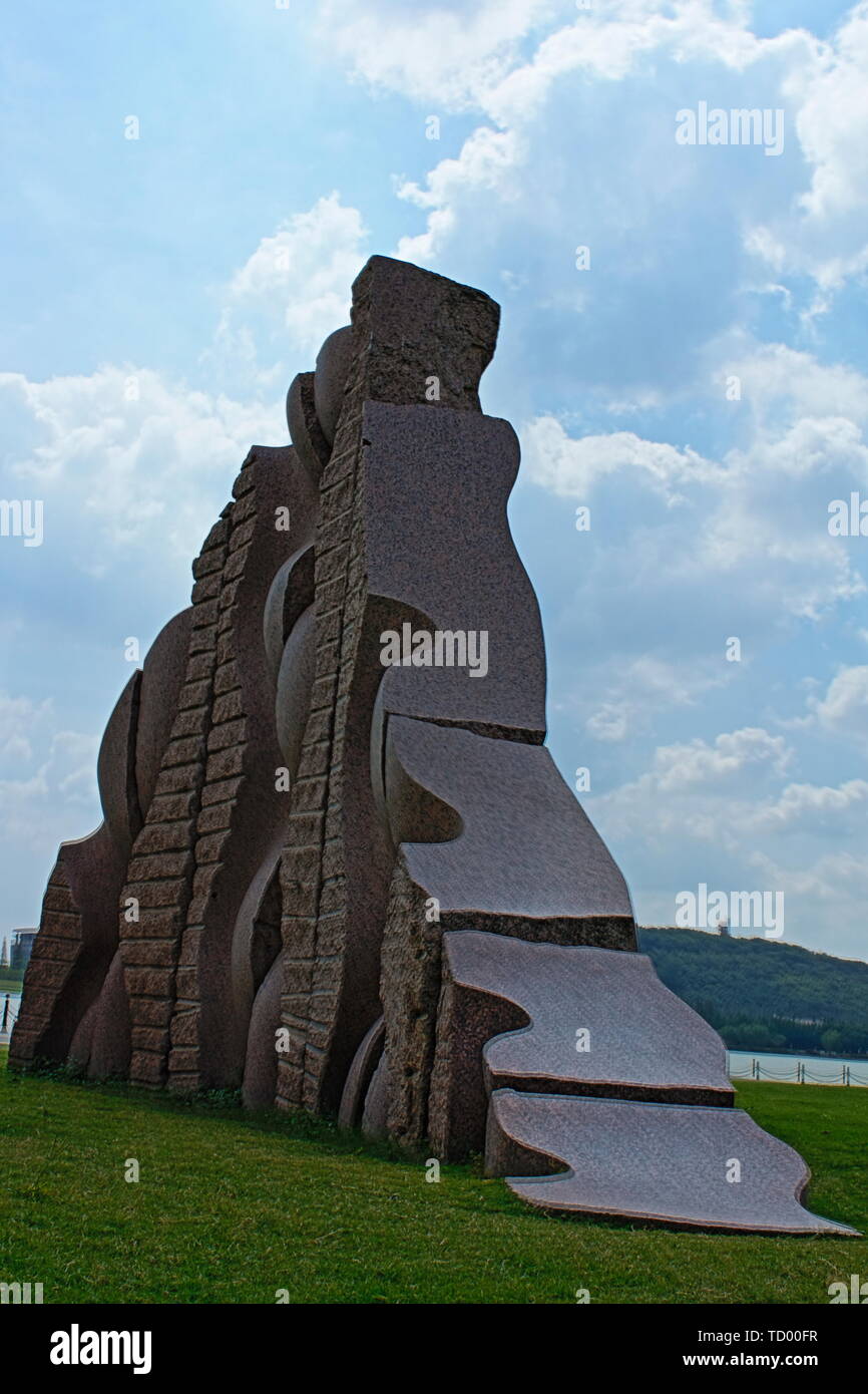 Scenery of Songjiang Moon Lake Sculpture Park in Shanghai Stock Photo ...