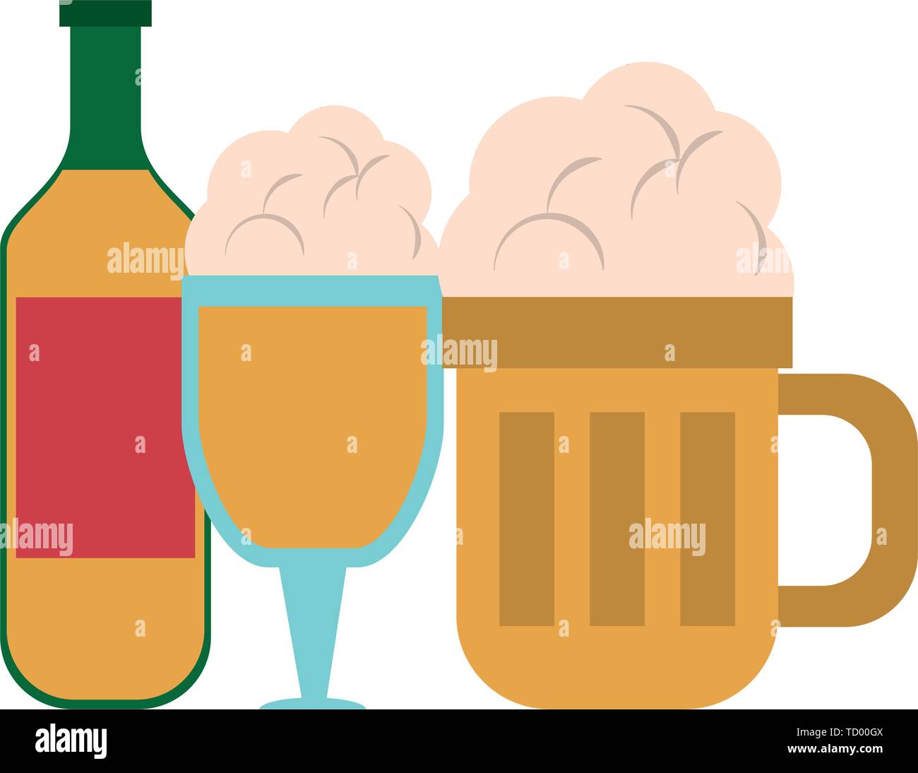 beverage liqueur and drink cartoon Stock Vector Image & Art - Alamy