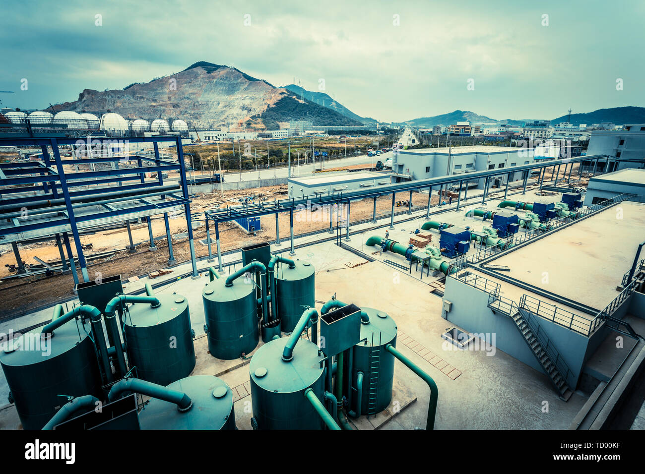 Industrial equipment installation Stock Photo - Alamy