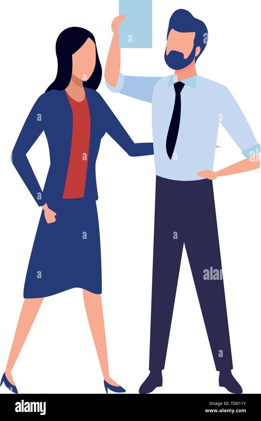 Business partners with documents Stock Vector Image & Art - Alamy