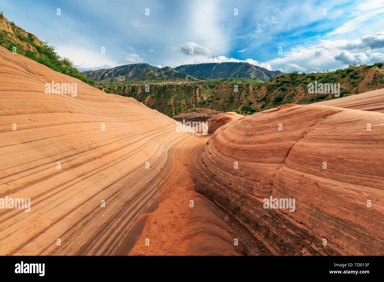 jingbian wave valley Stock Photo - Alamy