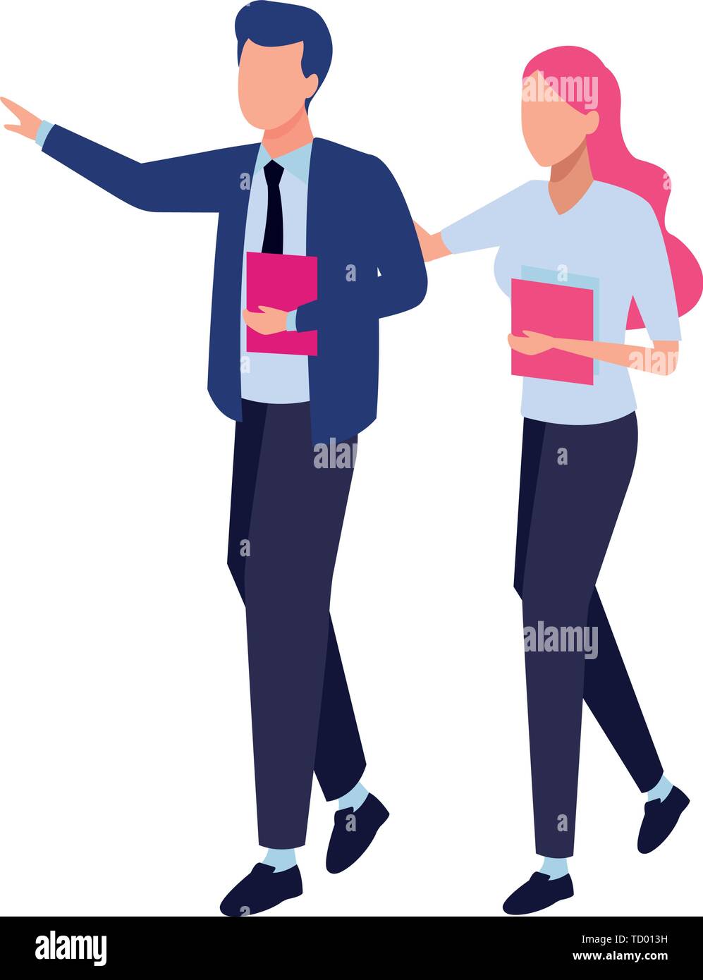 Young smiling businesswoman documents Stock Vector Images - Alamy