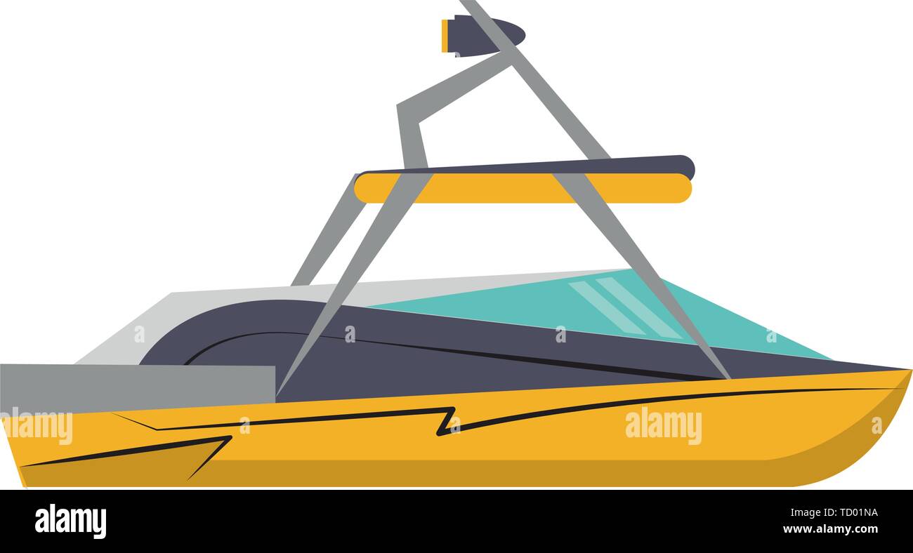 Sport boat side view isolted cartoon Stock Vector Image & Art - Alamy