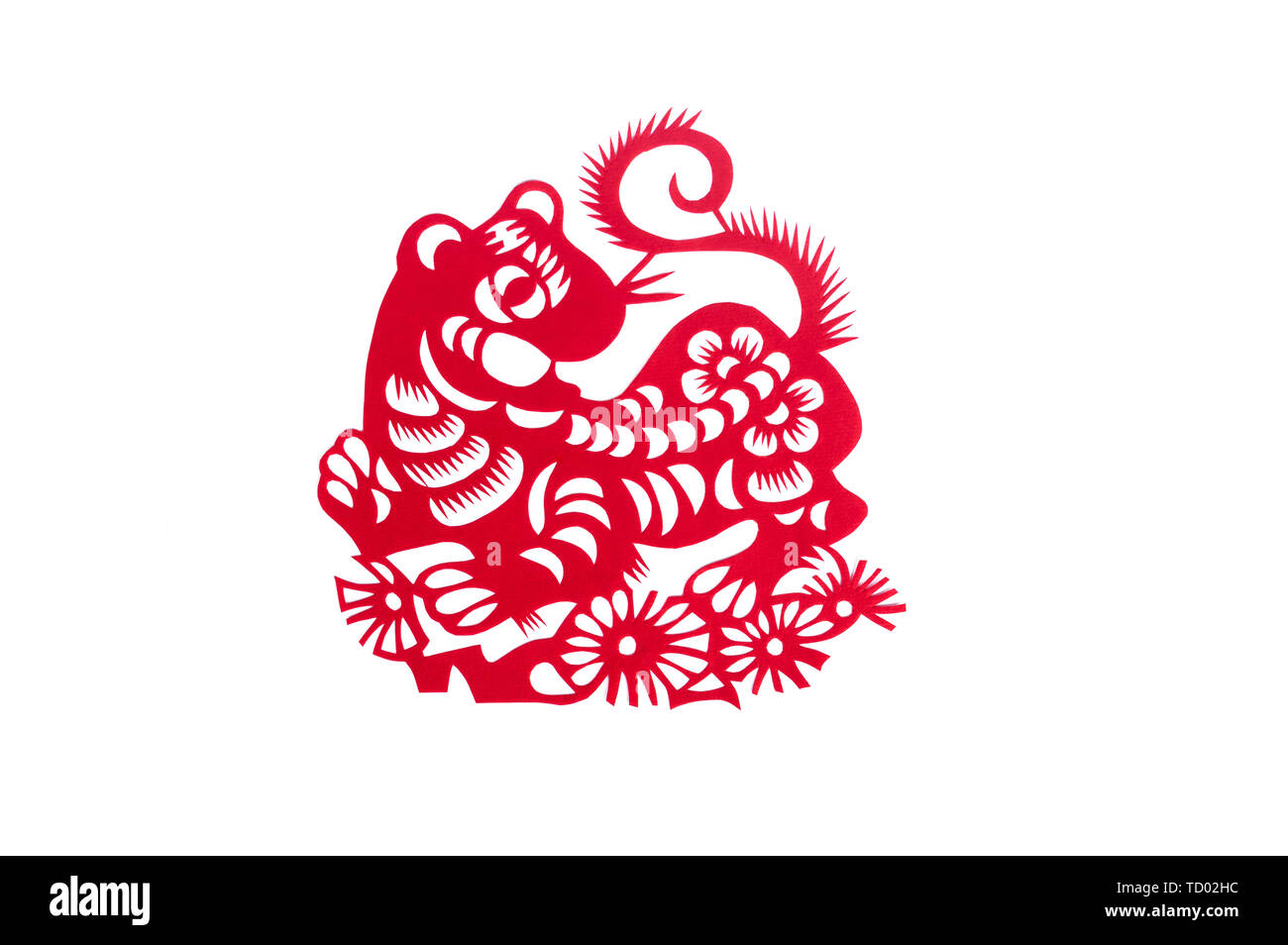 Chinese traditional paper-cut style zodiac pattern Stock Photo - Alamy