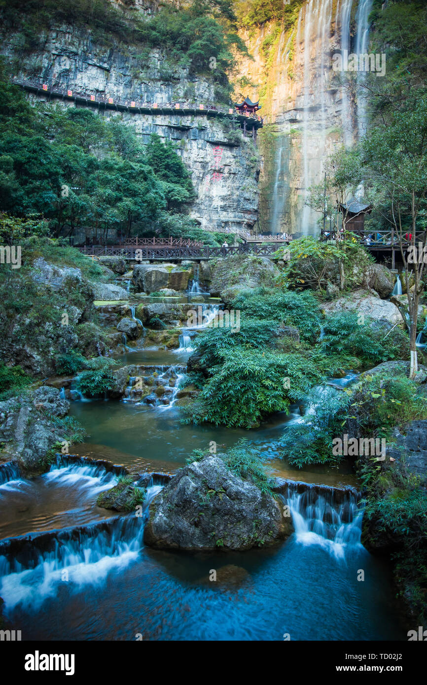 Three Gorges Falls Scenic Area Stock Photo - Alamy